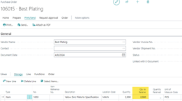 Subcontracting In Business Central
